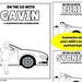 Customized Kids on the Go Coloring Book, Personalized Transportation ...