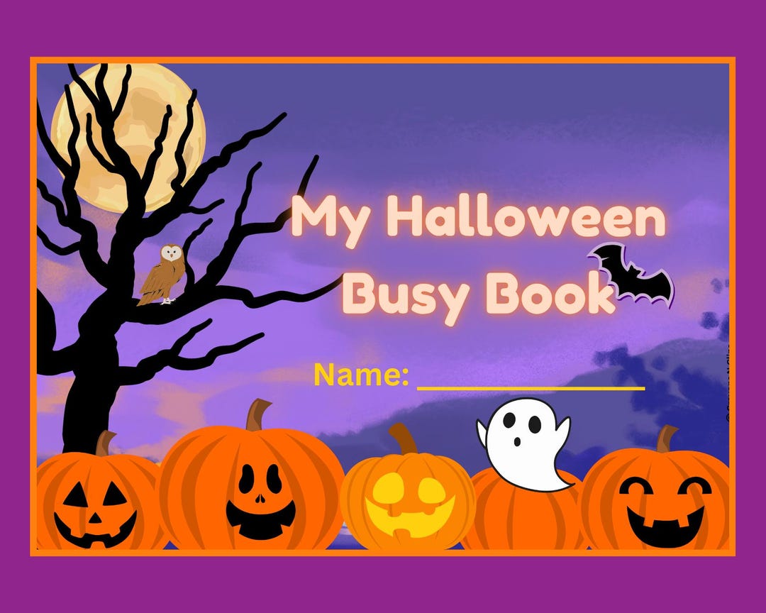 Halloween Busy Book, Halloween Gifts for Toddlers, Halloween Activity ...