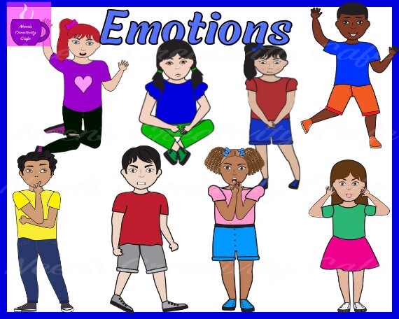 Emotions Clipart, Kids Feelings, Children's Emotions Clipart ...