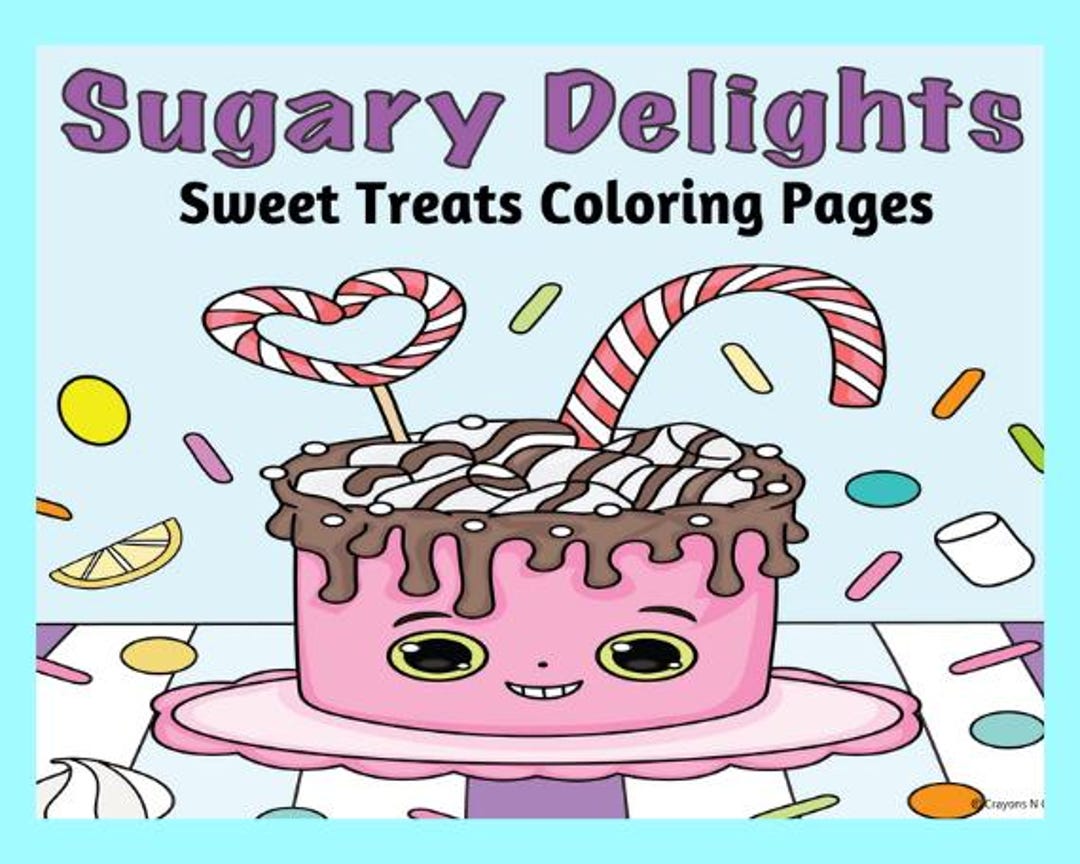 Desserts Coloring Book, Sweet Treats Coloring Pages, Coloring Book for ...