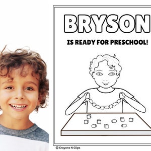 Customized Preschool Coloring Book, Printable Back to School Coloring ...