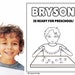 Customized Preschool Coloring Book, Printable Back to School Coloring ...