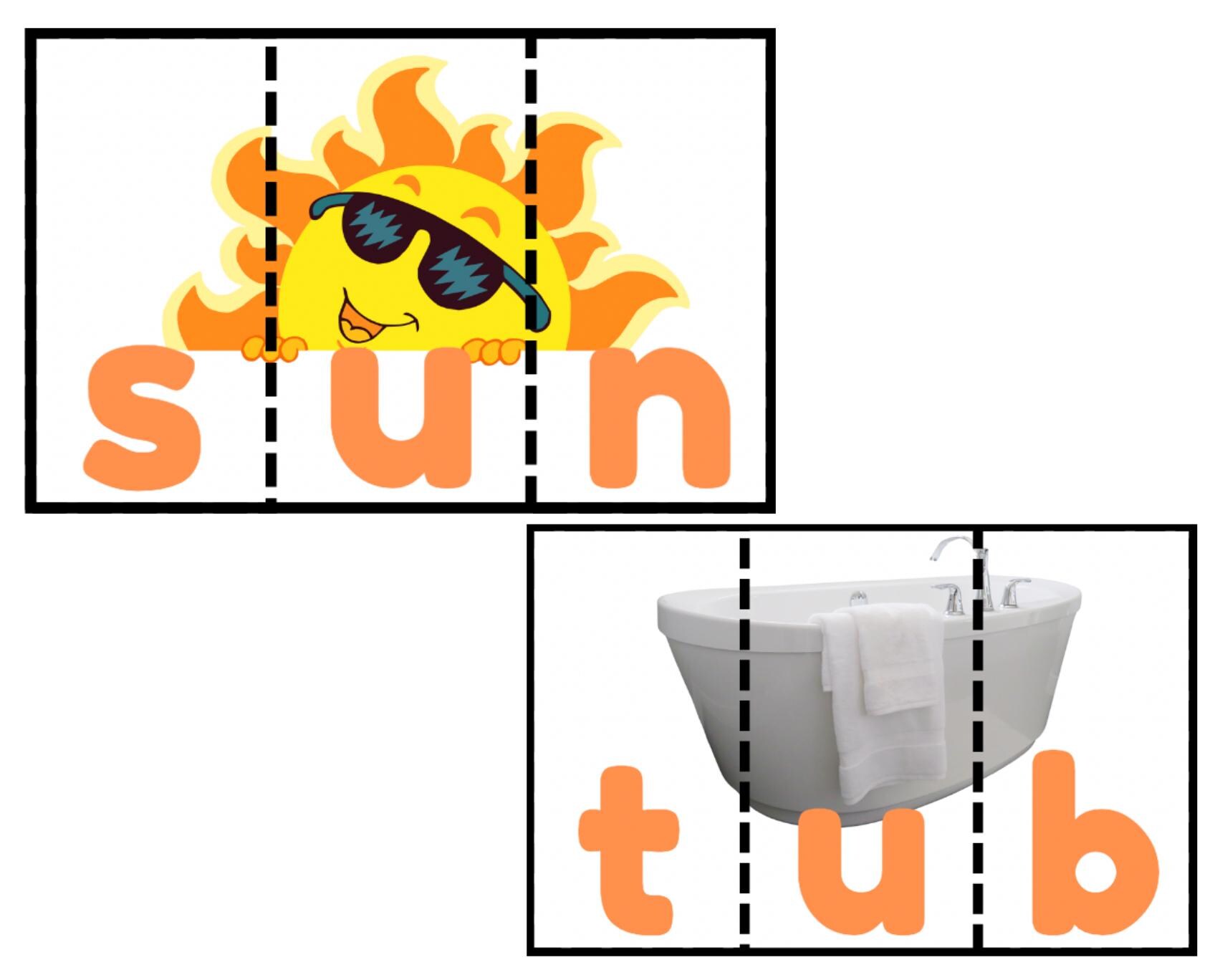 CVC Word & Picture Puzzles, CVC Word Flashcards, CVC Word Puzzle Game ...