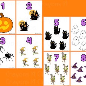 Halloween Counting Cards , Counting Cards 1-20 , Counting With ...
