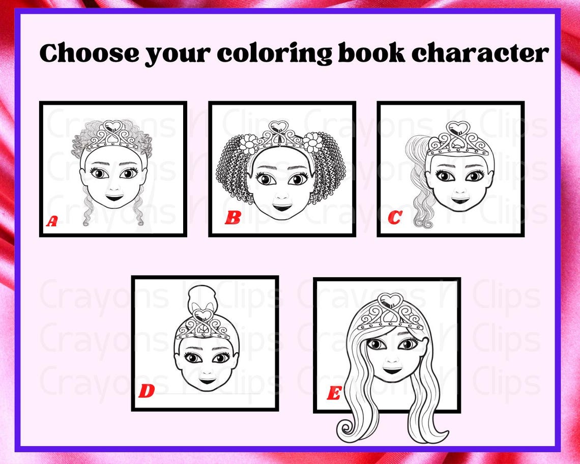 Customized Birthday Princess Coloring Book, Personalized Princess ...