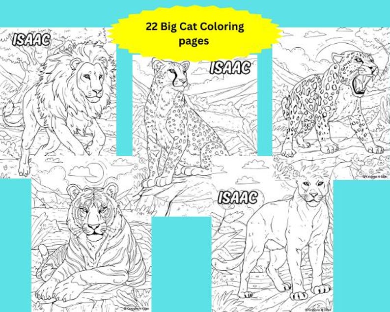Custom Big Cat Name Coloring Sheets, Personalized Name Coloring Pages ...
