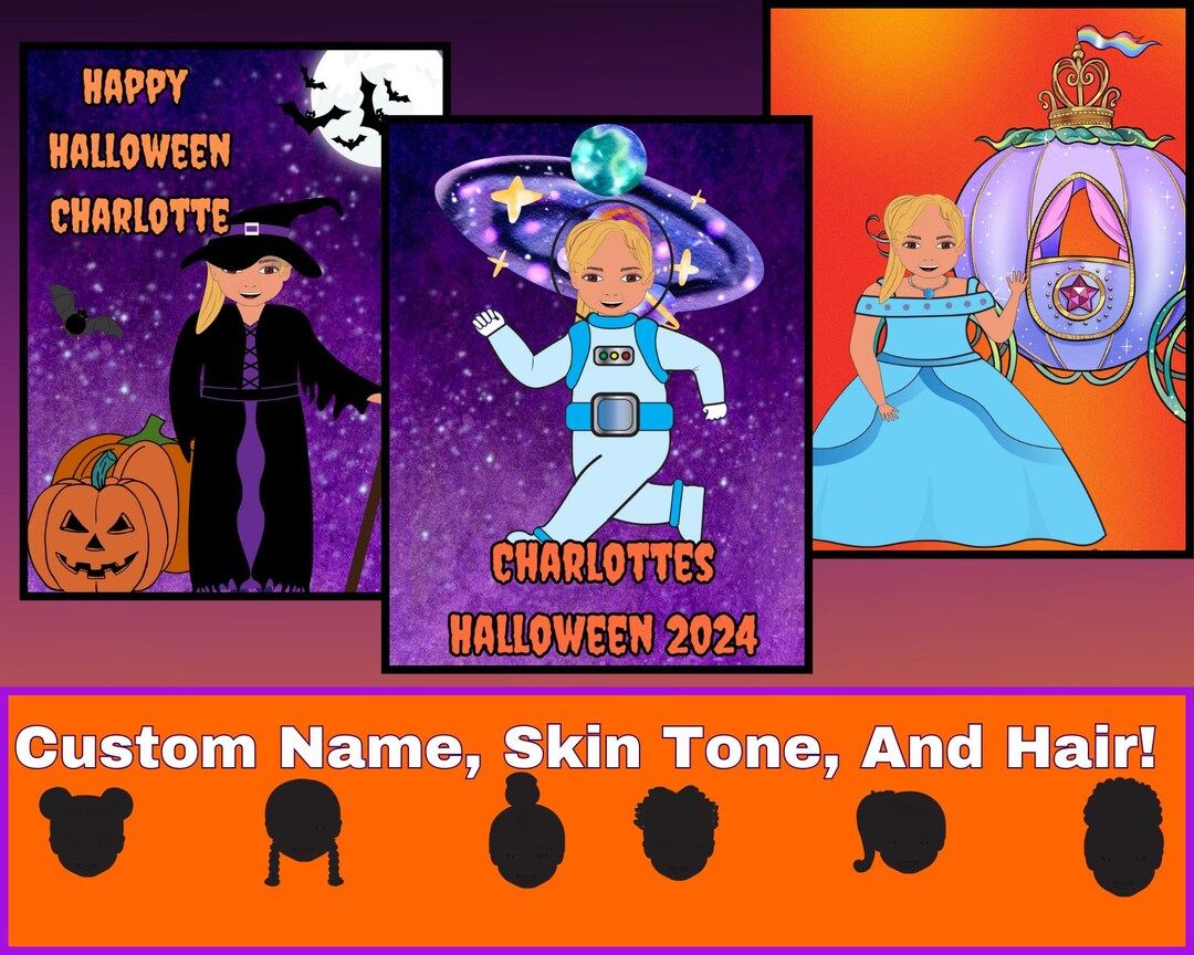 Personalized Halloween Wall Art for Girls, Halloween Gifts,girls Room ...