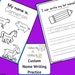 Personalized Name Writing Worksheet, Custom Name Tracer Page,first-last ...