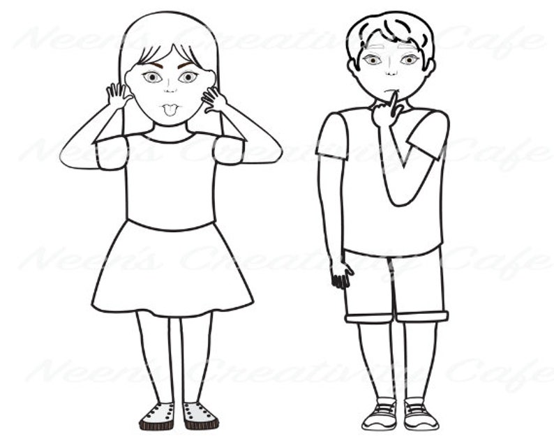 Emotions Clipart, Kids Feelings, Children's Emotions Clipart ...