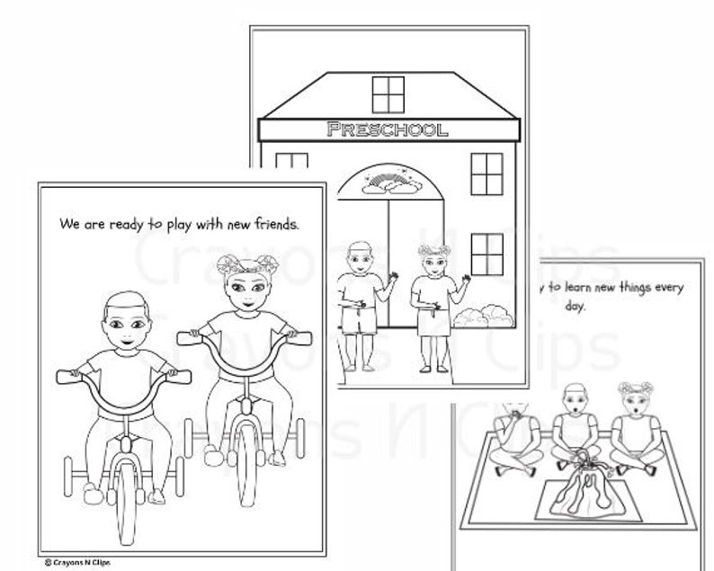 Ready for Pre-k Coloring Book, Printable Back to School Coloring ...