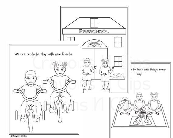 Ready for Pre-k Coloring Book, Printable Back to School Coloring ...