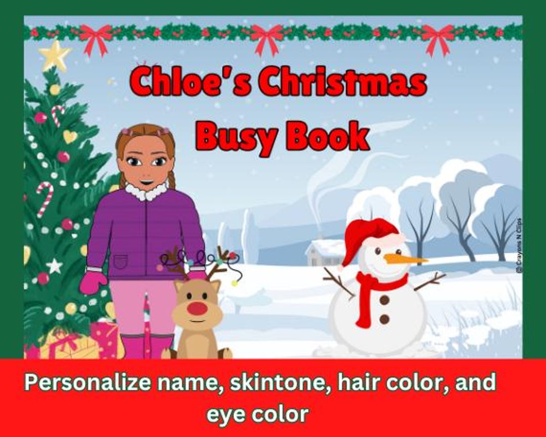 Personalized Christmas Busy Book, Christmas Quiet Book, Toddler ...