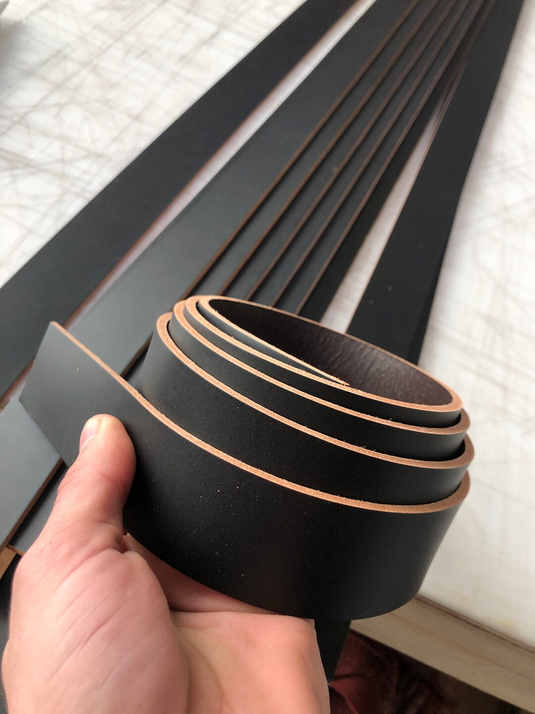 9-10oz Veg Tan Belt Blank - Etsy
