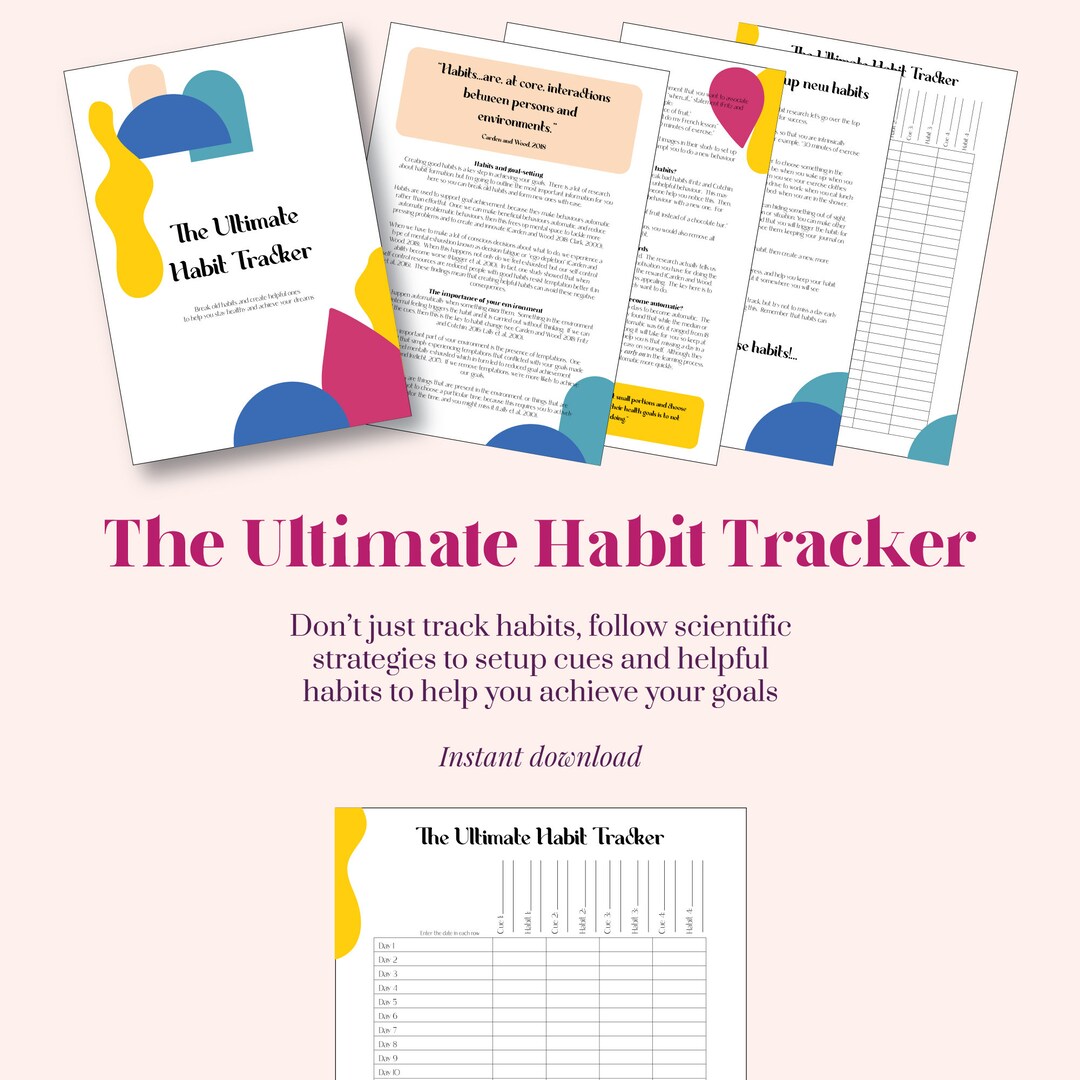 The Ultimate Habit Tracker Learn the Science of Habit Formation, Track ...
