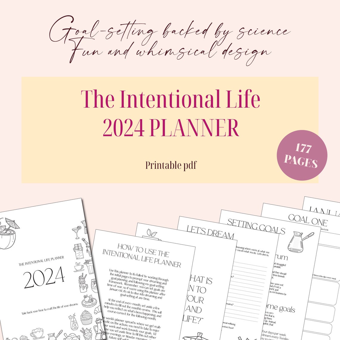 Fun 2024 Planner, 2024 Diary, 2024 Printable Planner, Printable Diary ...