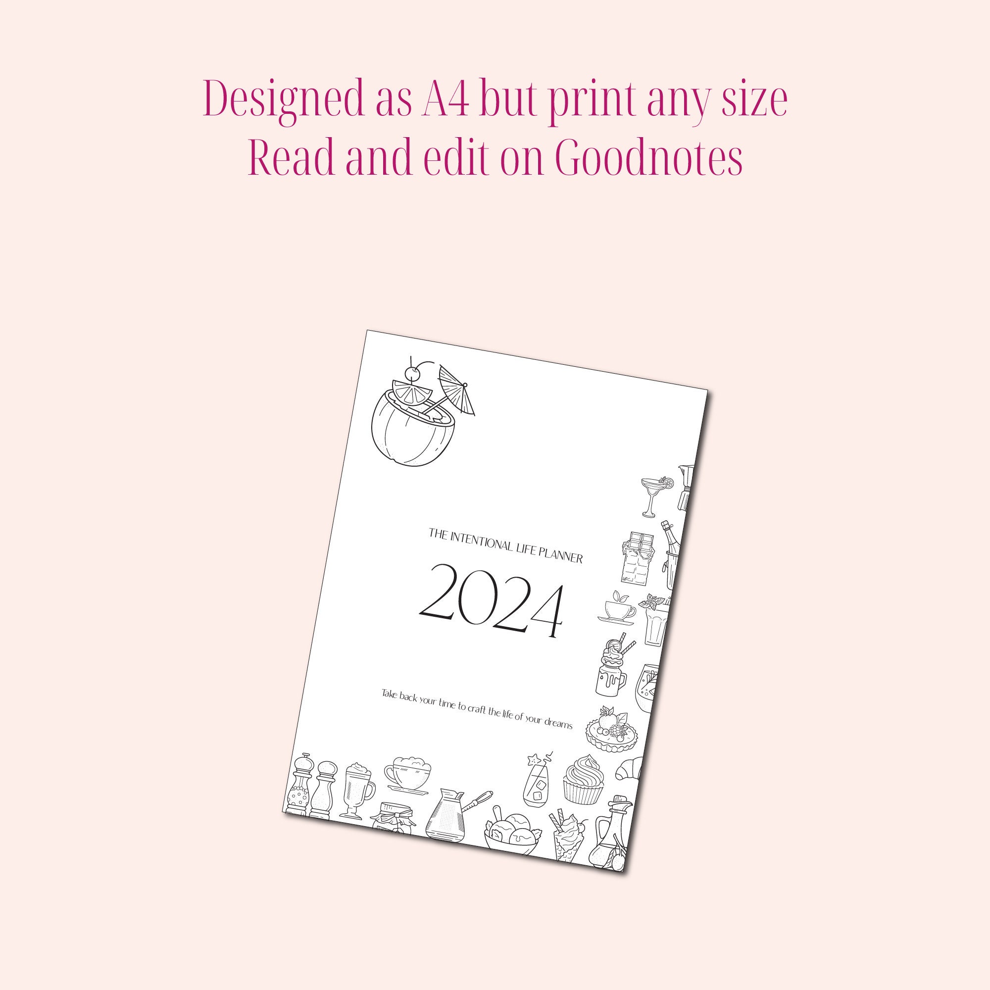 Fun 2024 Planner, 2024 Diary, 2024 Printable Planner, Printable Diary ...