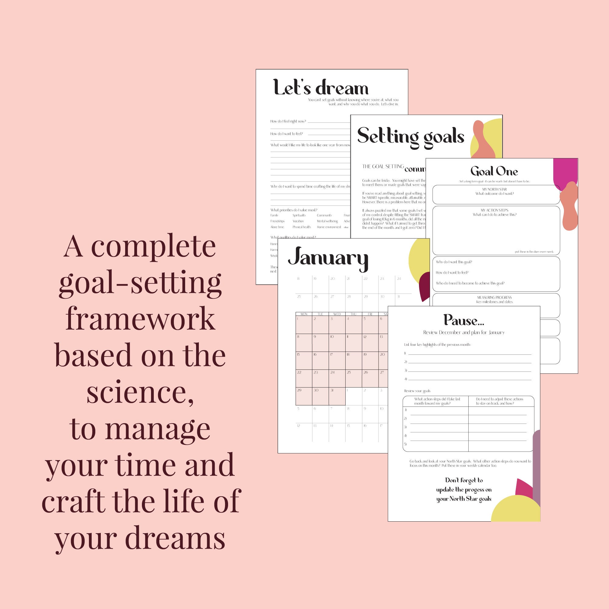 2024 Planner, 2024 Printable Diary, Life Planner, Printable Diary, Goal ...