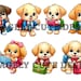 13 Back to School Puppies Clip Art Images - Great for POD (print on ...