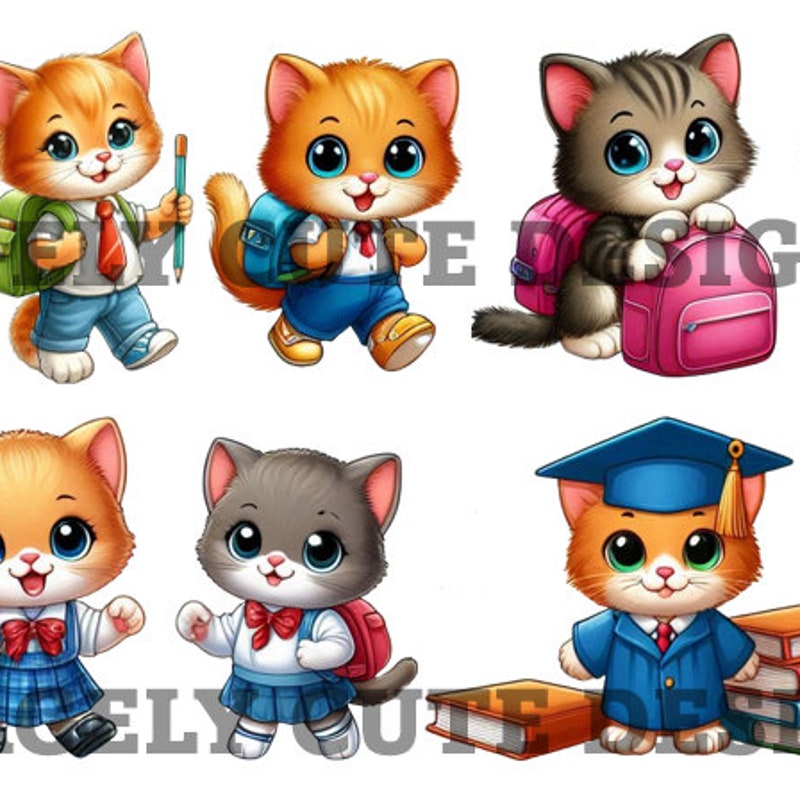 Kitten Clip Art - Etsy