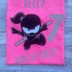 Ninja Kidz Tshirt | Ninja Kidz Birthday T-shirt|birthday Boy |gifts ...