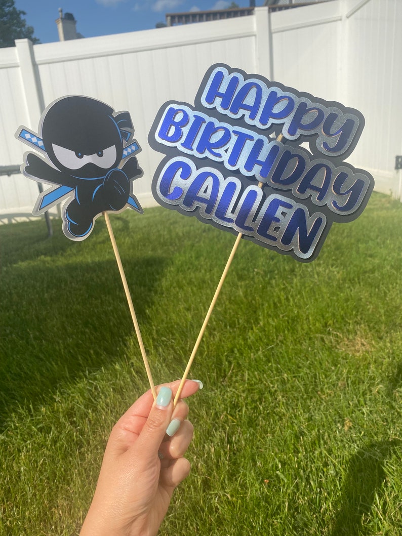 Happy Birthday Centerpiece With 3 Characters Ninja Kidz - Etsy