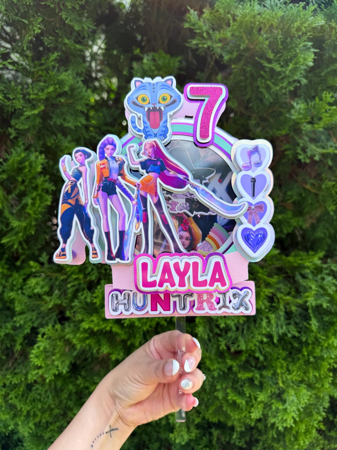 Huntrix Cake Topper| |birthday Girl|cake Topper| K-pop Demon Hunters ...