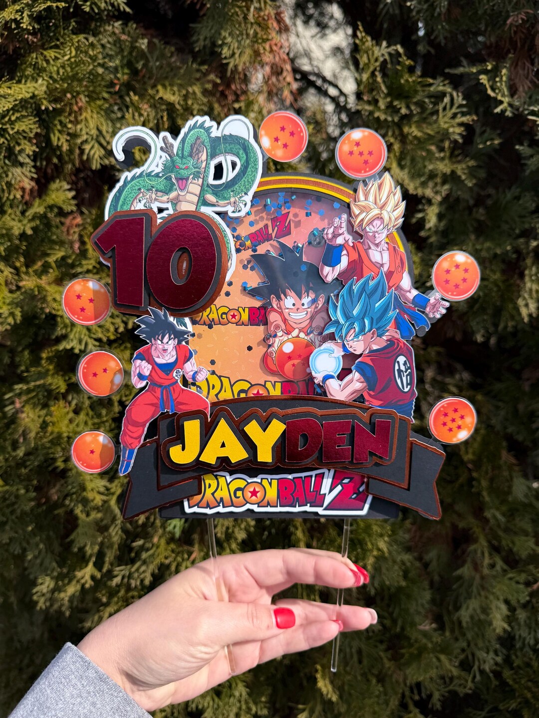 Dragon Ball Z Cake Topper: Personalized Birthday Party Decor - Etsy