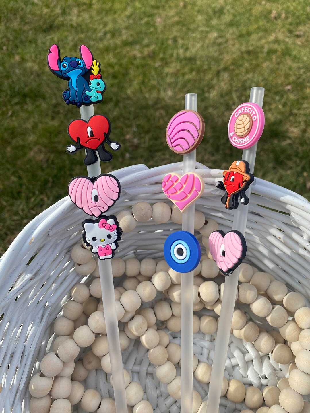 Straw Toppers | Straw Charms - Etsy