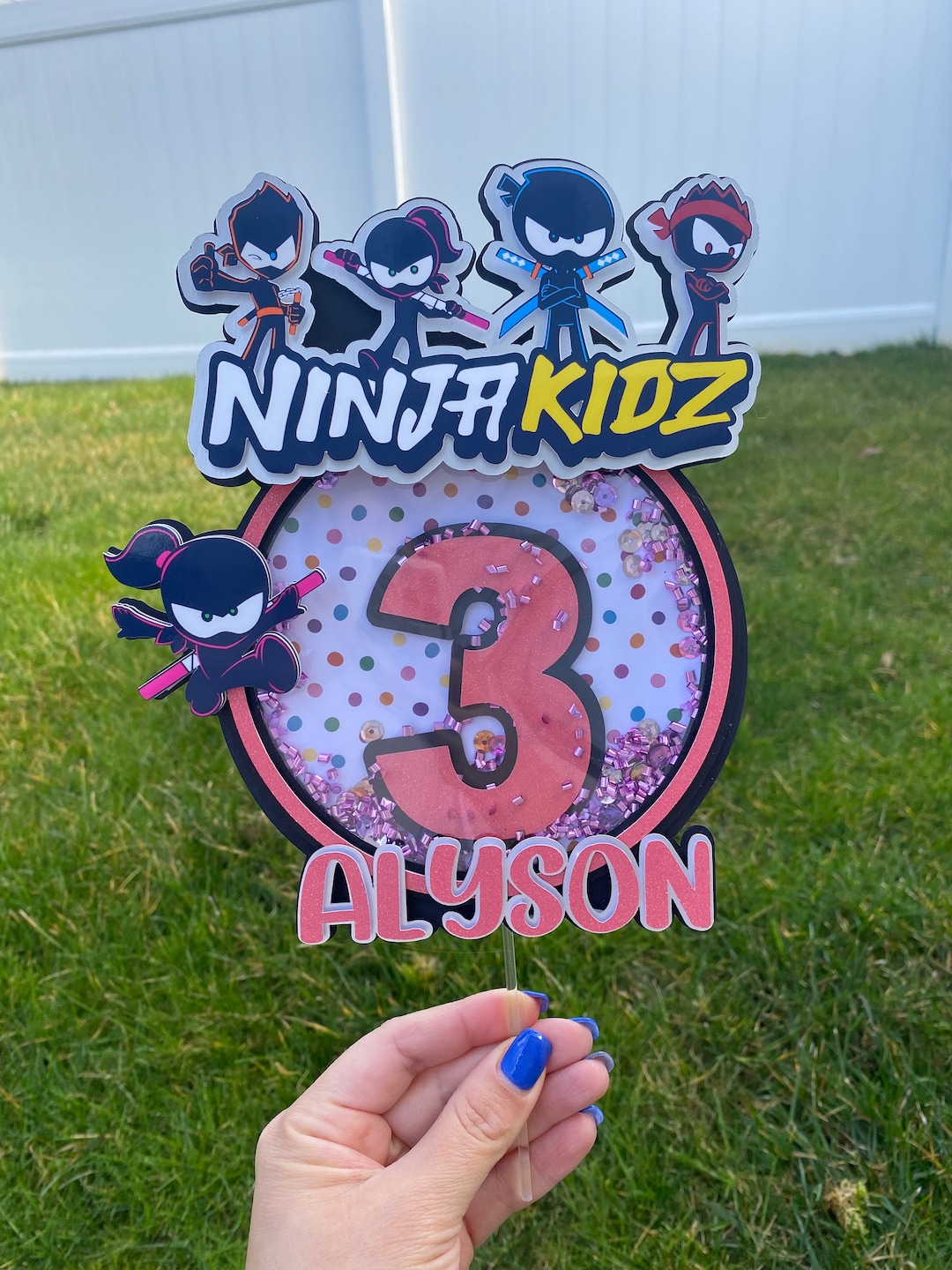 Ninja Kidz Birthday Cake Topper: Personalized Cardstock Party Decor - Etsy