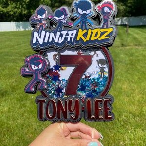 Ninja Kidz Birthday Cake Topper: Personalized Cardstock Party Decor - Etsy