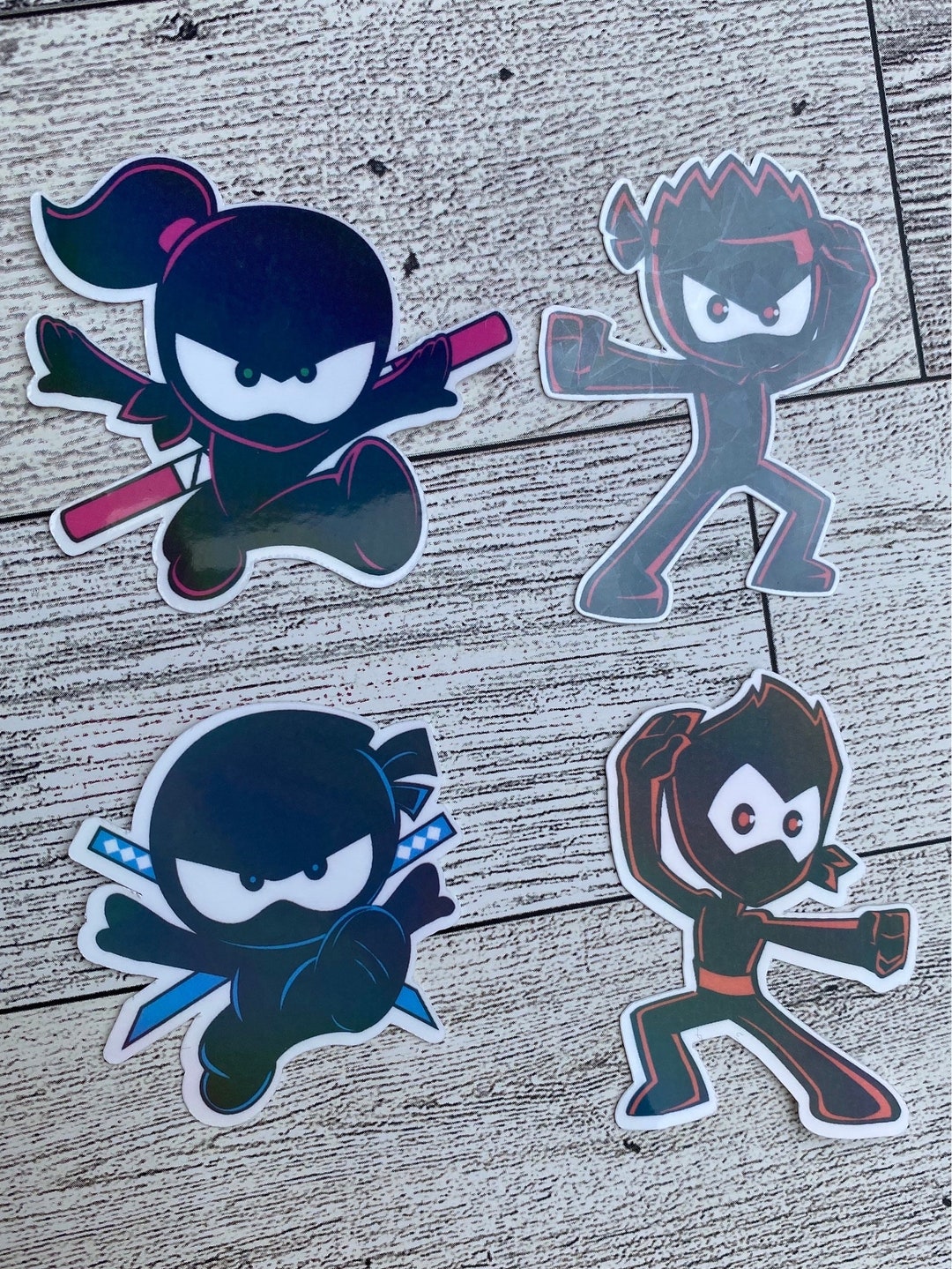 Ninja Kidz Holographic Stickers: Birthday Party Favors - Etsy