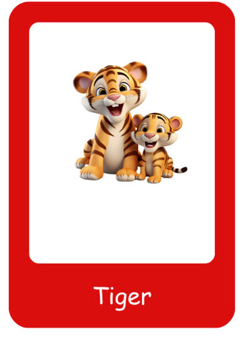 Animal ABC Flash Cards Educational Cards for Kids Printable - Etsy