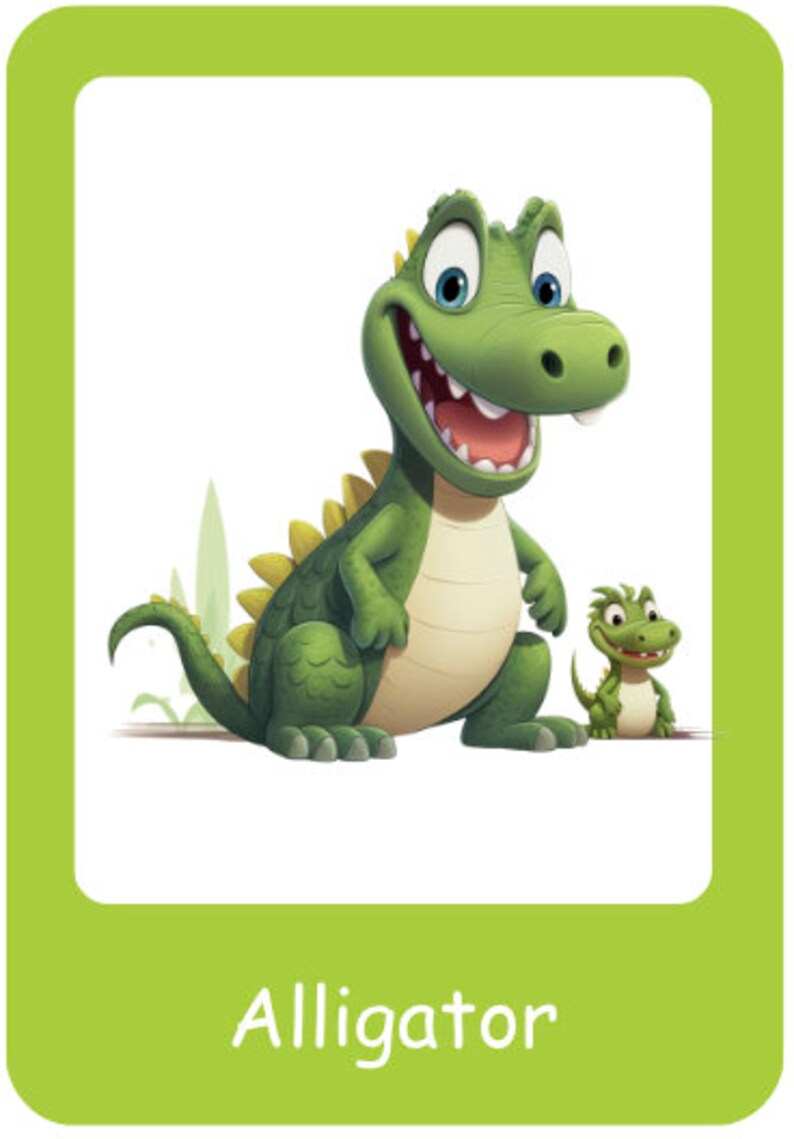 Animal ABC Flash Cards Educational Cards for Kids Printable - Etsy