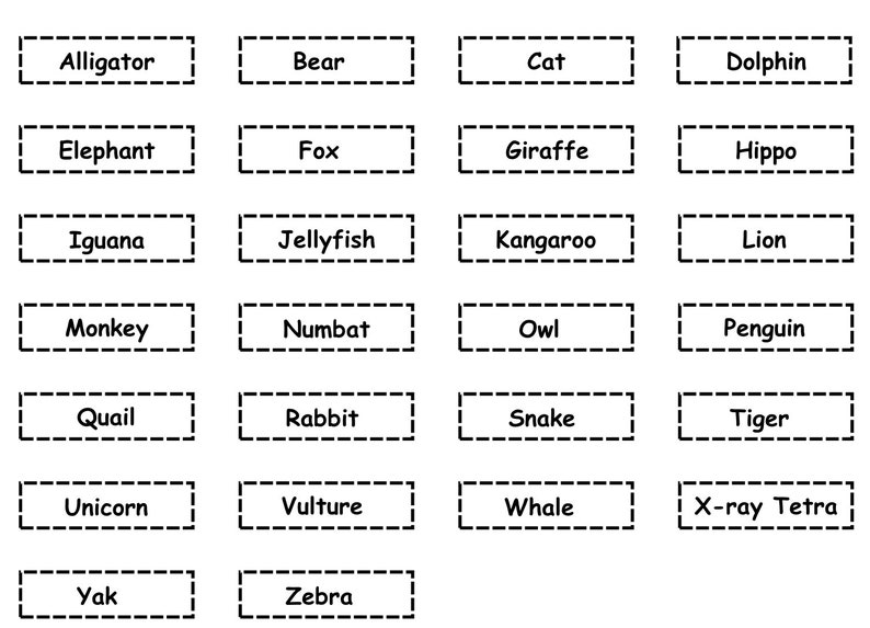 Animal ABC Flash Cards Educational Cards for Kids Printable - Etsy