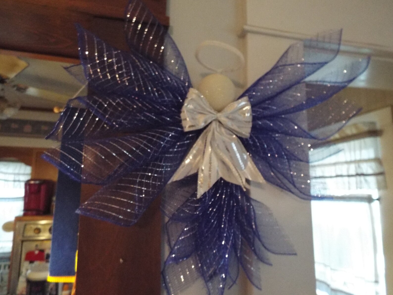 Royal Blue Deco Mesh Angel - Etsy