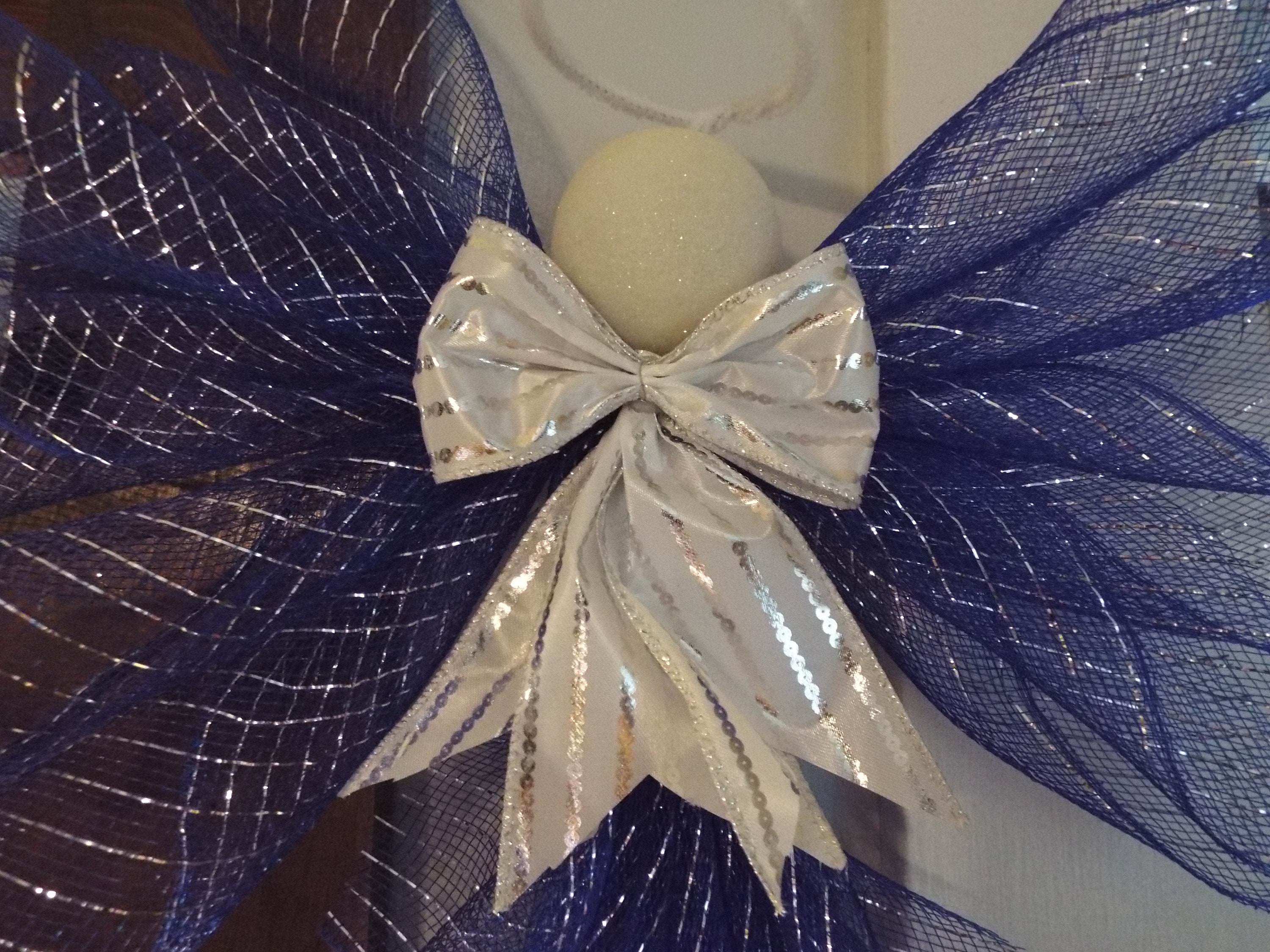 Royal Blue Deco Mesh Angel - Etsy