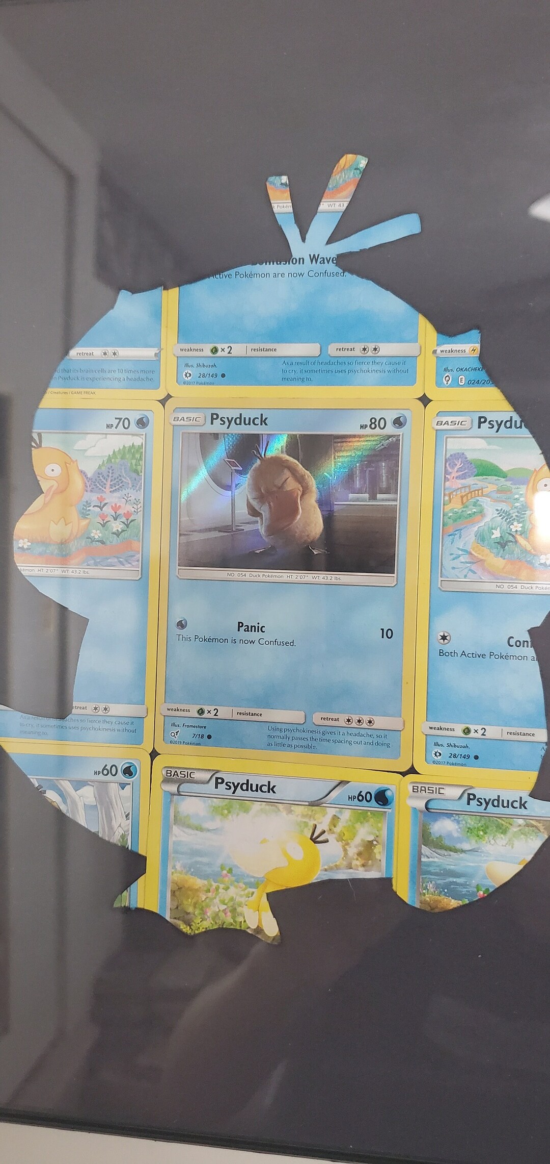 Pokémon Card Silhouette Art - Psyduck - Etsy