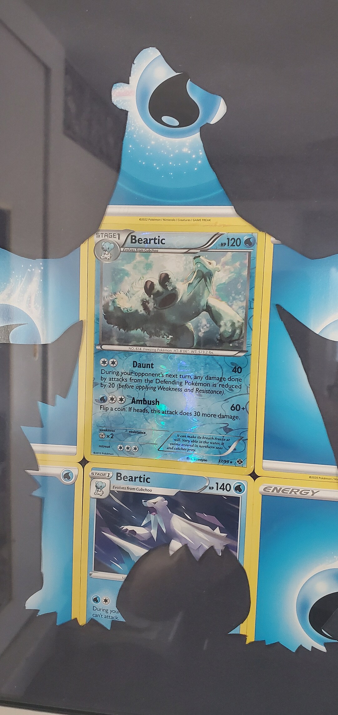 Pokémon Card Silhouette Art - Beartic - Etsy