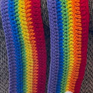 Rainbow Scarf With Heart and Cloud - Etsy