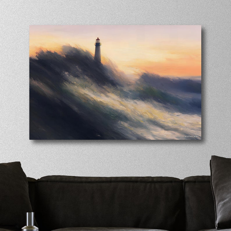 Lighthouses II 003 Impressionist Canvas Wall Art - Etsy