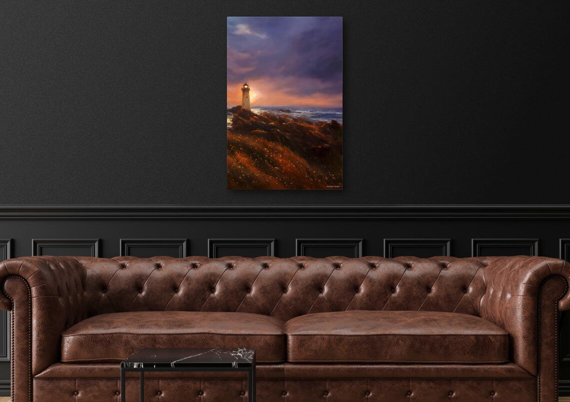 Lighthouses III 002 Vertical Impressionist Canvas Wall Art - Etsy