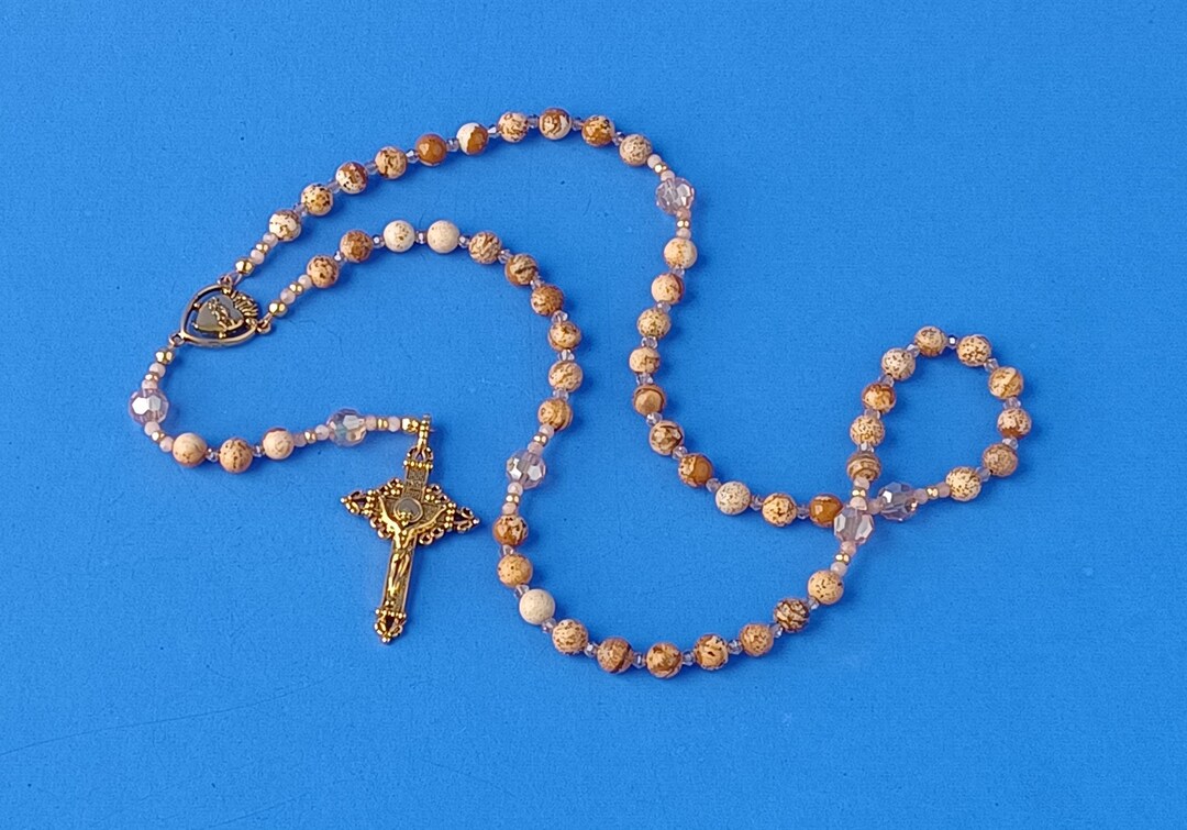 Beige Picture Jasper, Peach Sandstone and Goldenrod Crystals "desert ...