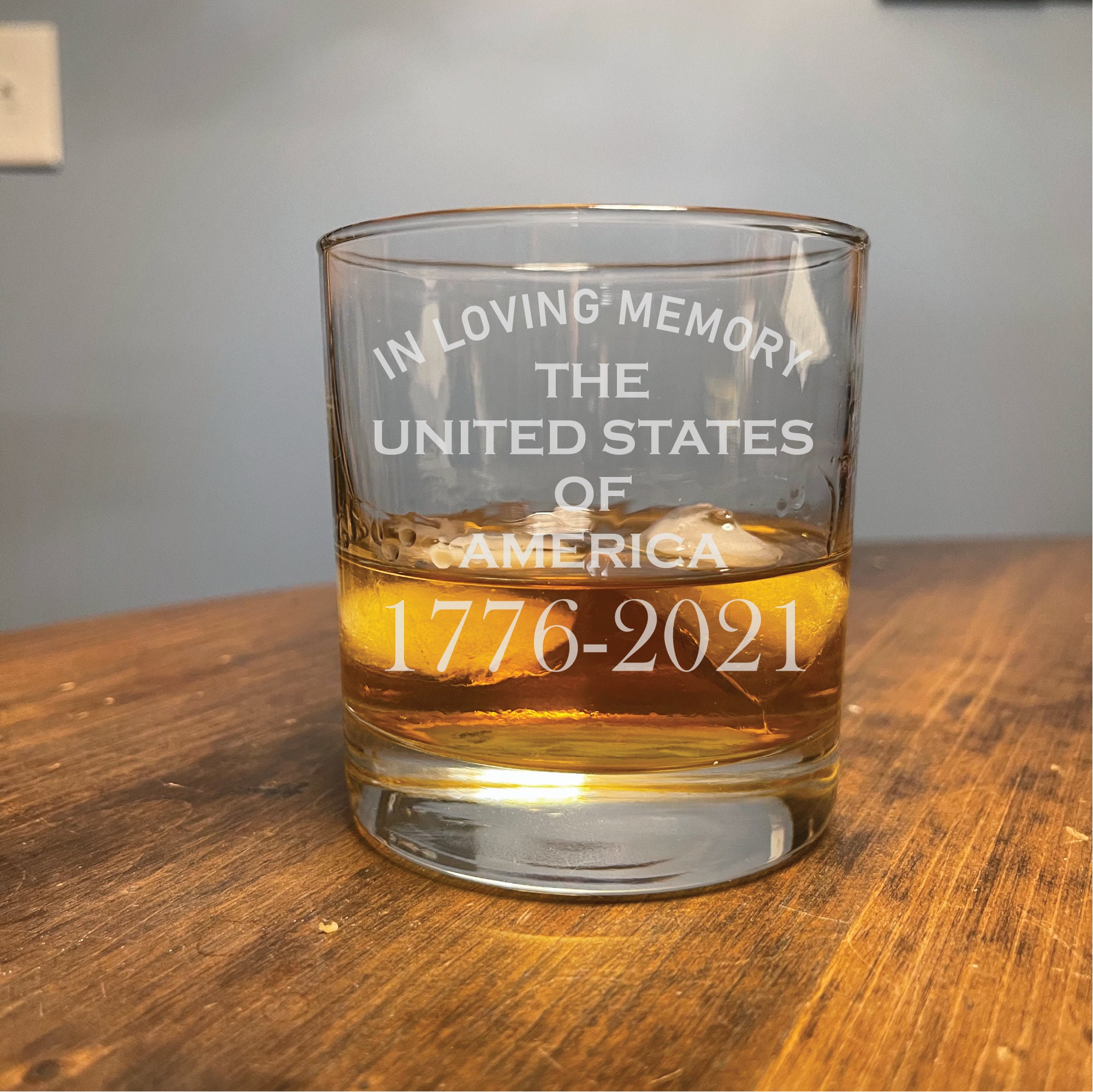 In Loving Memory the United States of America 1776-2021 Drinking Glass ...