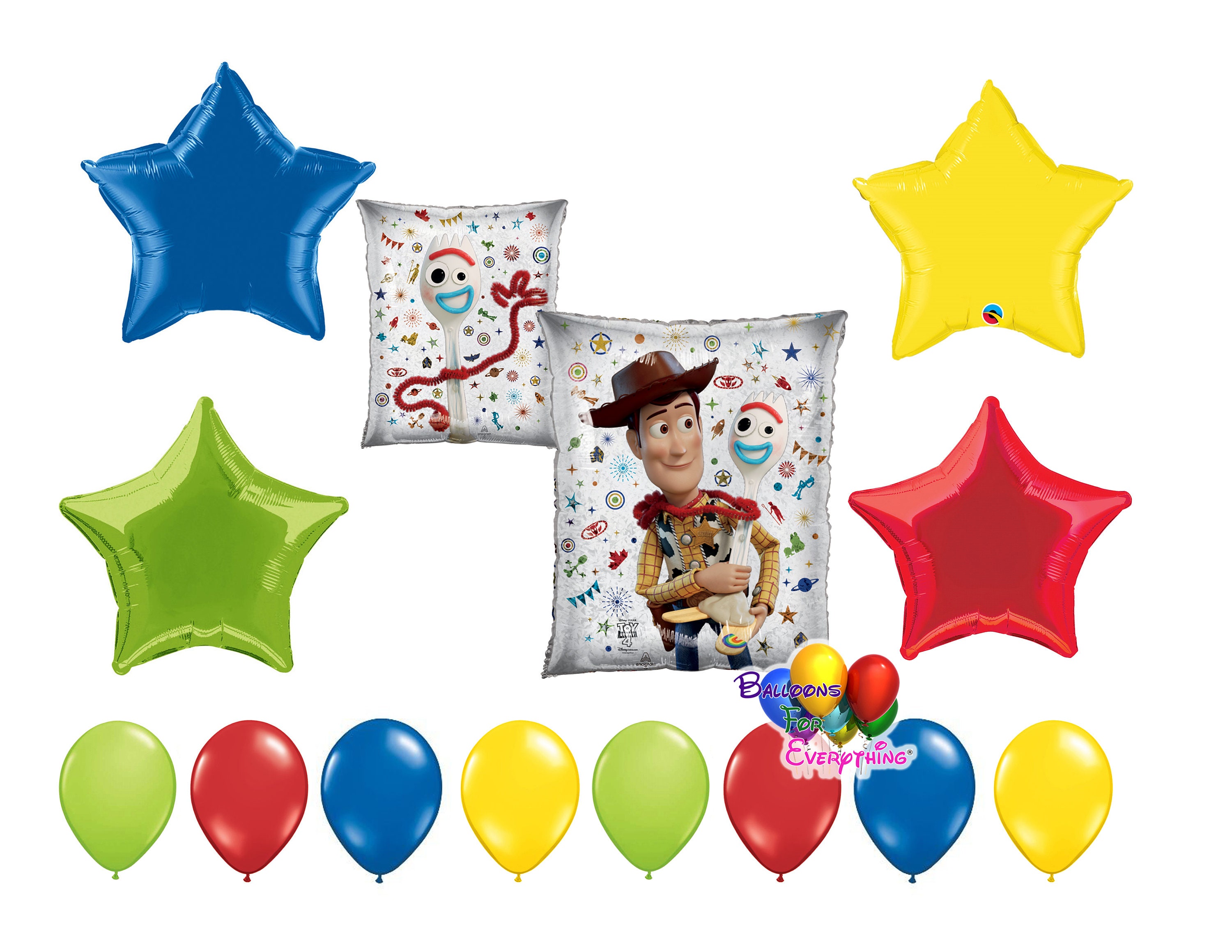 Woody Birthday Balloons Deluxe Set, Toy Story Woody Globos Fiesta ...
