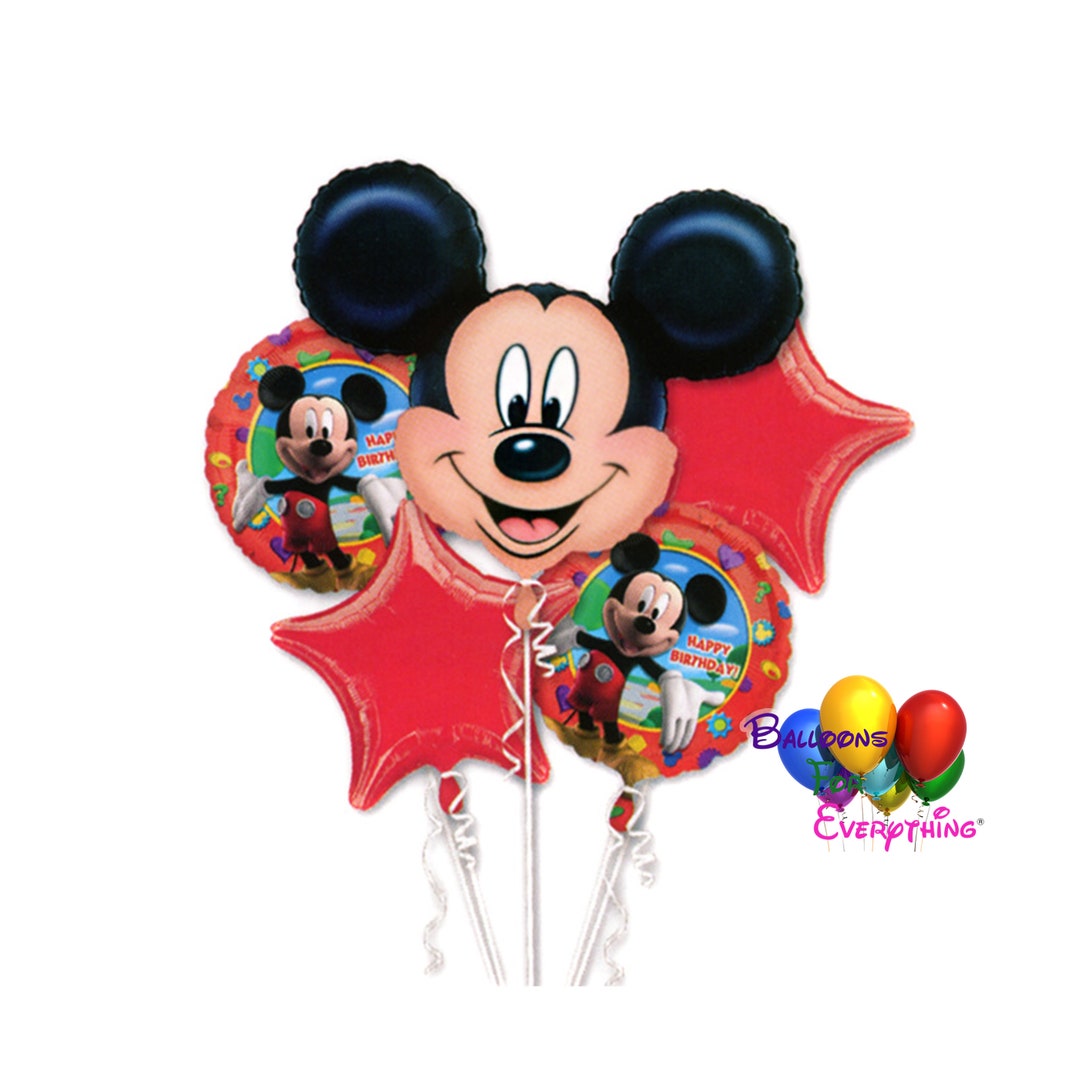 Mickey Mouse Birthday Balloons Deluxe Set, Mickey Globos De Cumpleaños ...