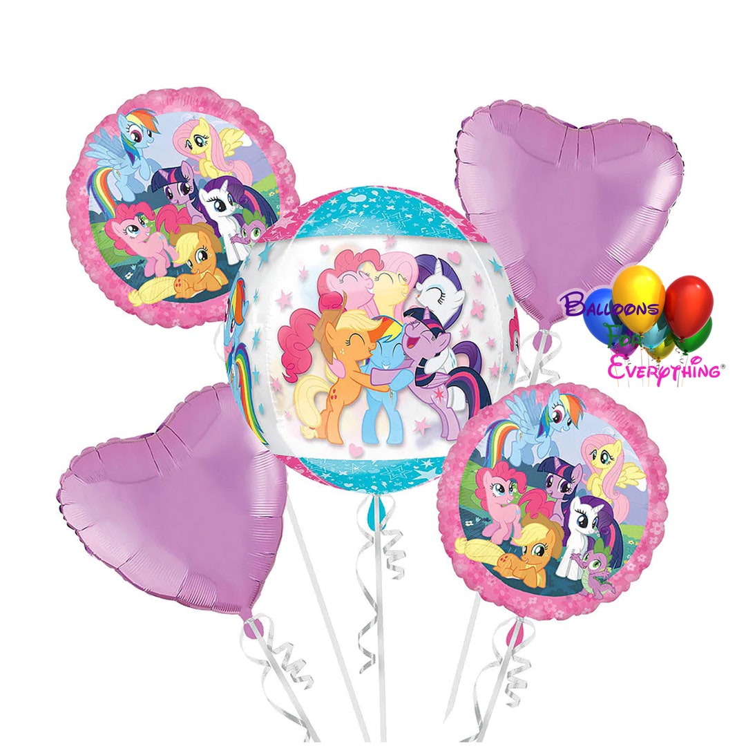 My Little Pony Birthday Balloons Bouquet, Globos Fiesta Decoraciones ...