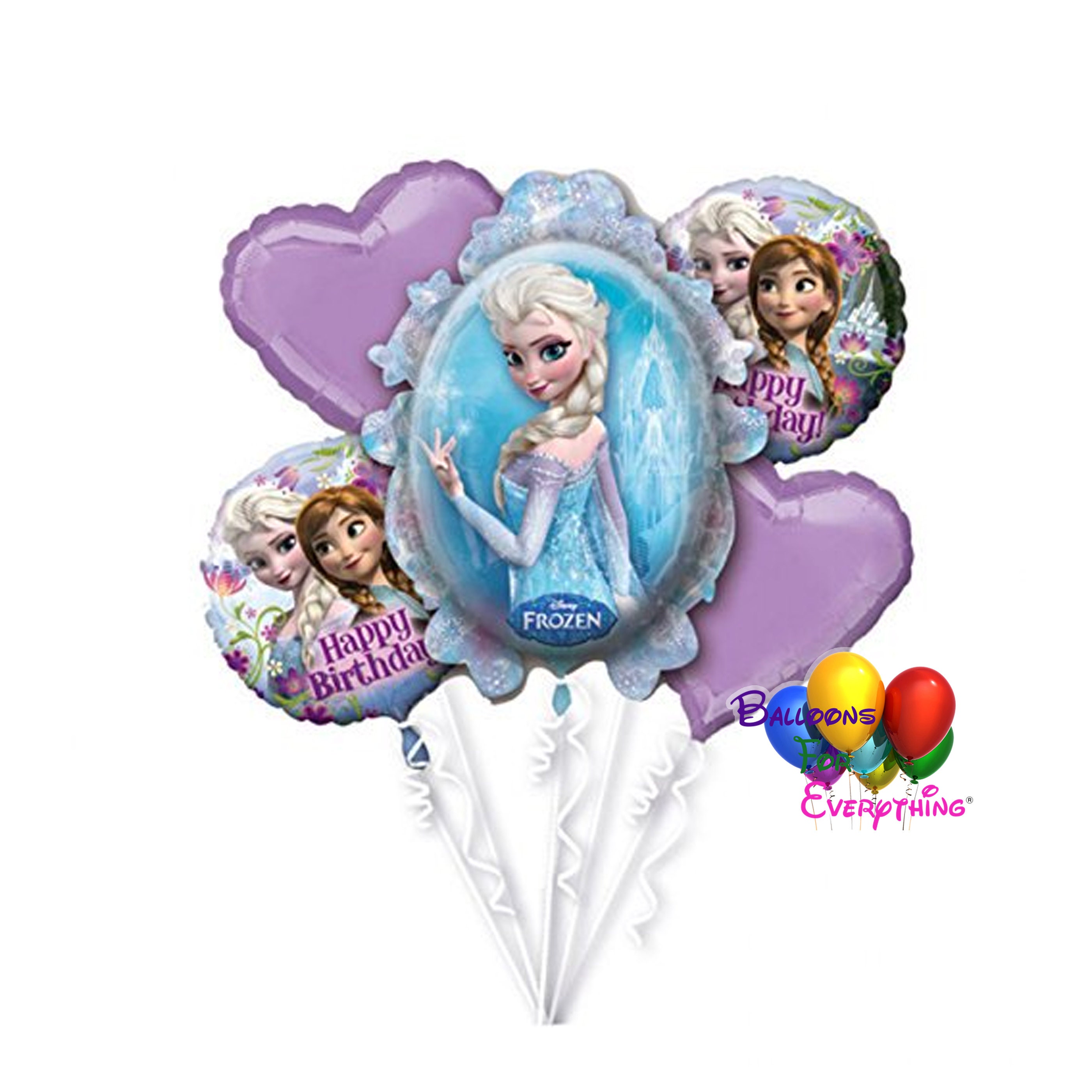 Disney Frozen Birthday Balloons Bouquet, Frozen Globos Fiesta ...