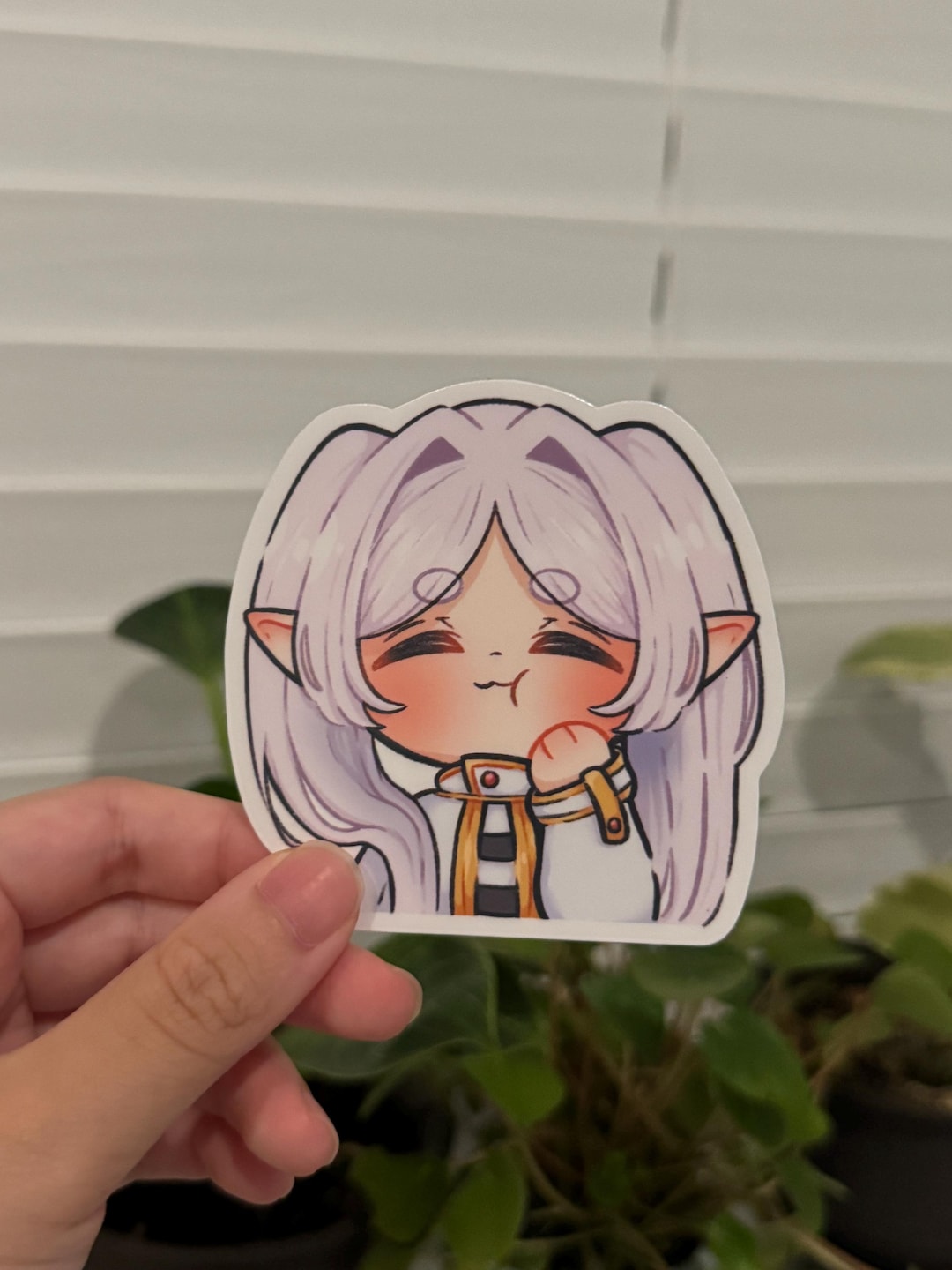 Cute Frieren Chibi Sticker | Magician Elf Girl, Waterproof, Laptop ...