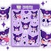 Cute Goth Bunny Sticker Sheet - Cute & Spooky Bunny Stickers | Kawaii ...