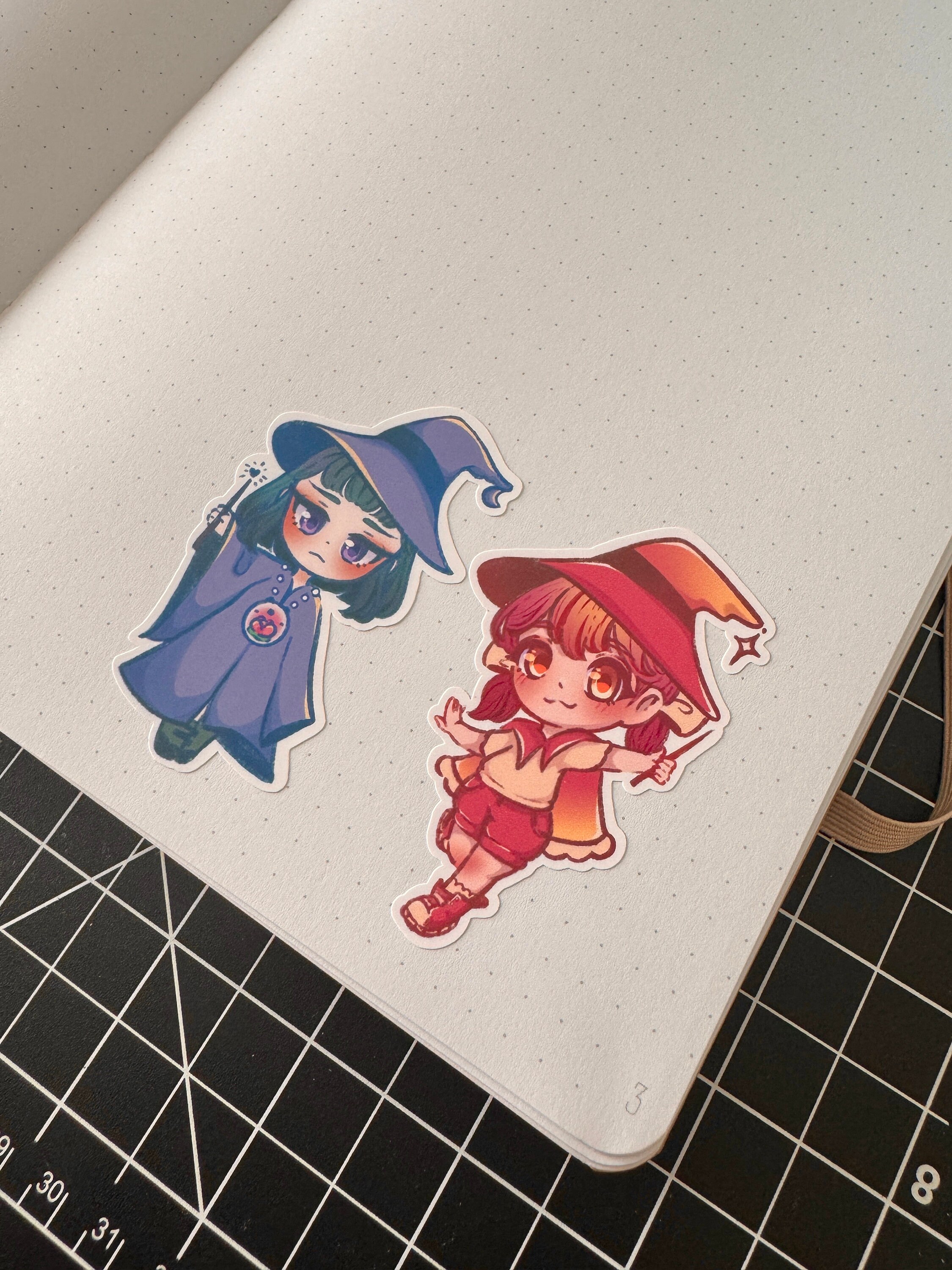 Solar Sun Witch Planner Sticker Sheet Cute Witch Girl Stickers Kawaii ...
